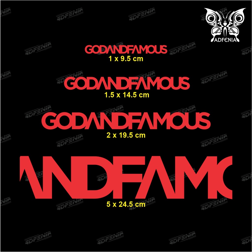 Jual Stiker Decal God And Famous | Shopee Indonesia