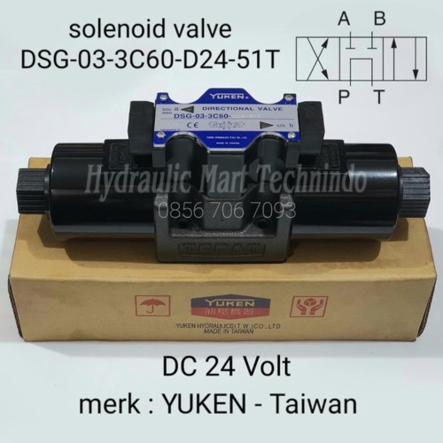 Jual Jual solenoid hidrolik DC 24Volt DSG-03-3C60-D24-51T directional ...