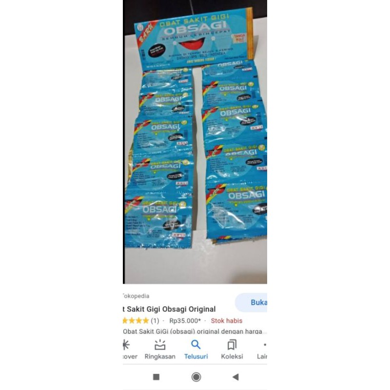 Jual OBAT SAKIT GIGI KEMASAN BARU OBSAGI BIRU | Shopee Indonesia