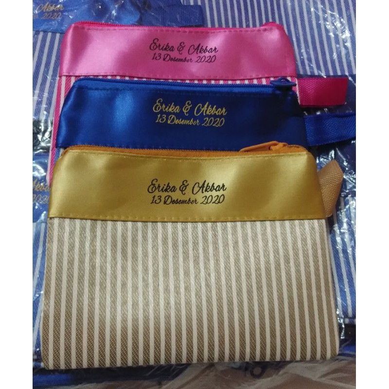 Jual Souvenir Pouch/ Dompet Salur Mini + Sablon | Shopee Indonesia