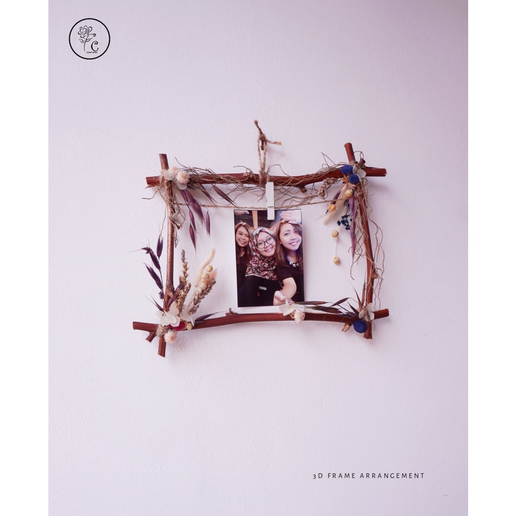 Jual Frame Dry Flower Arrangement Untuk Pajangan Foto | Preserved ...