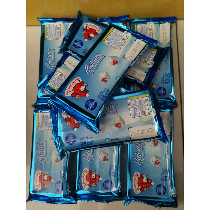 Jual KEJU BELCUBE PLAIN CHEESE MPASI 1 PACK ISI 24pcs | Shopee Indonesia