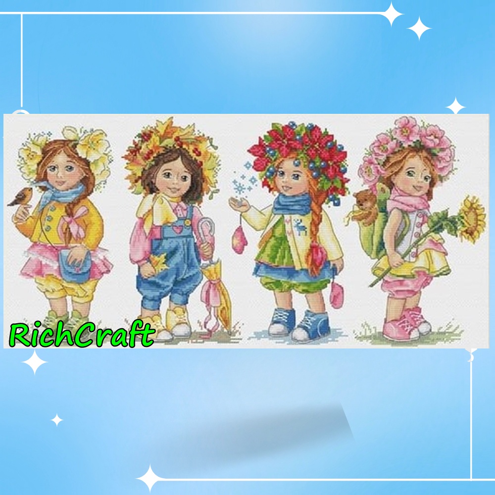 Jual Paket Kristik Crossstitch Original Asli Merecjka K-111 Sister ...