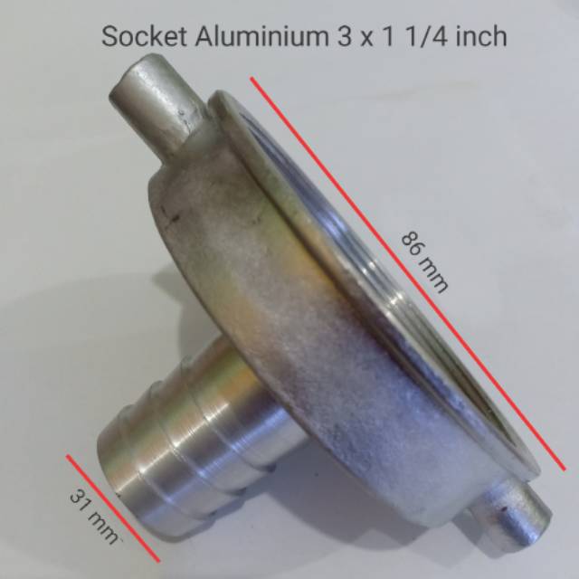 Jual Socket Konektor Connector Pompa Irigasi Alkon Aluminium 3 x 1 1/4 ...