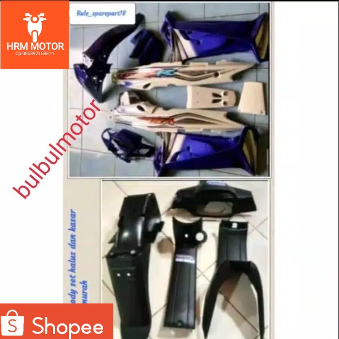 Jual yamaha vega r lama cover body kasar dan halus set putih biru ...