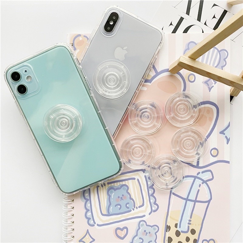 Jual TRANSPARENT POP GRIP Popsocket Transparan (POLOS / MOTIF) (HATI ...