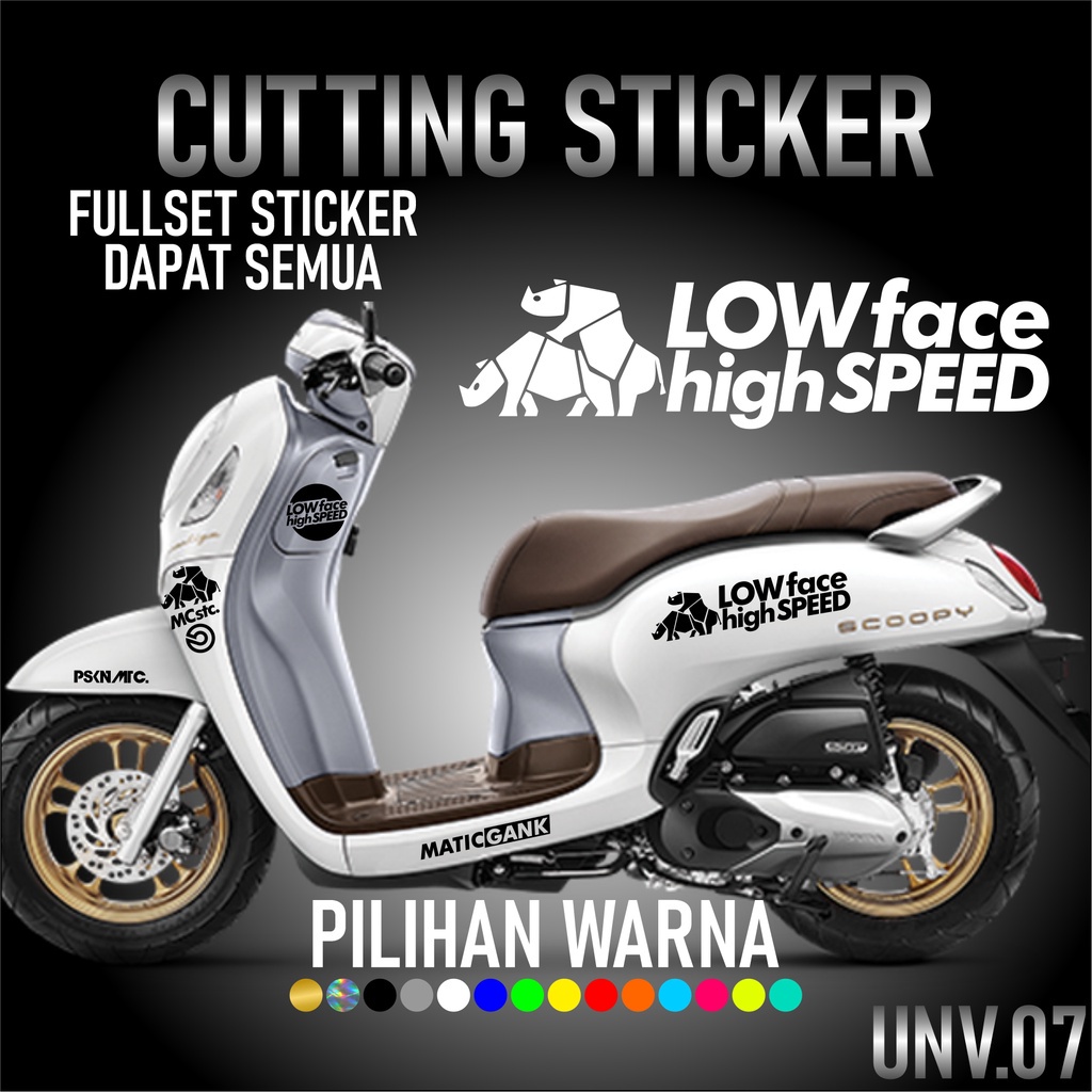 Jual Cutting Sticker Skuter Scoopy Satu Set Aksesoris Stiker Striping ...