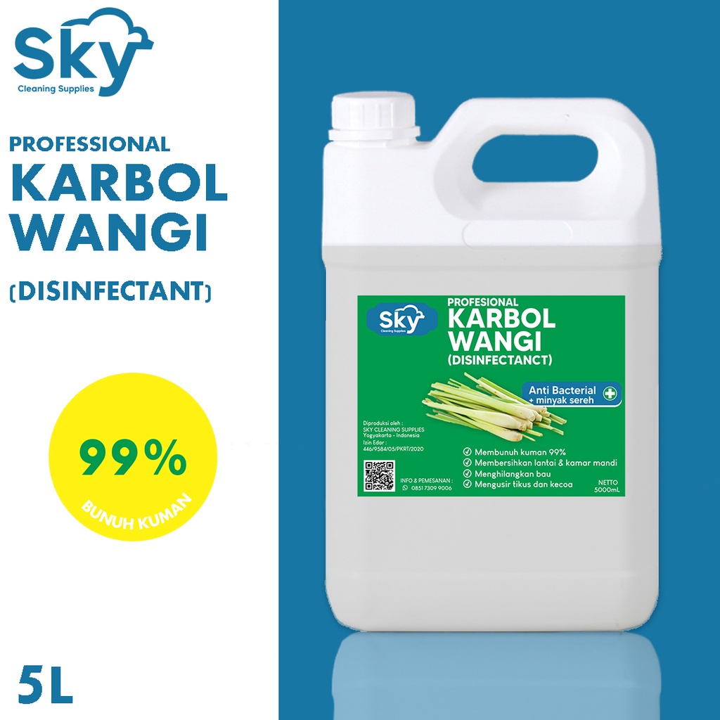 Jual Sky Karbol Wangi Sereh Profesional 5l Anti Bakteri Disinfektan
