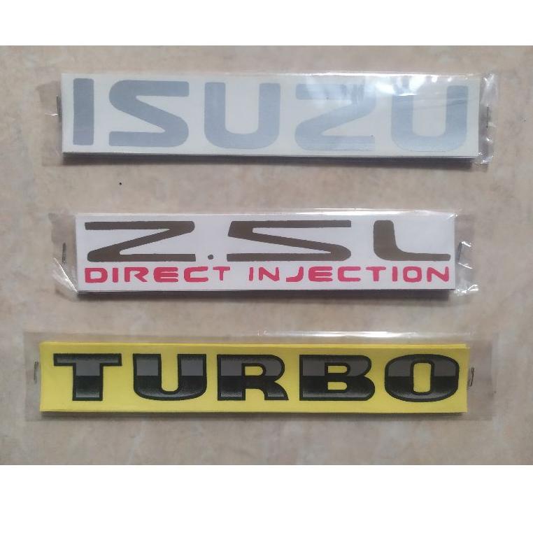 Jual Sticker Stiker Tulisan ISUZU TURBO Isuzu panther Turbo Kotak Pick ...