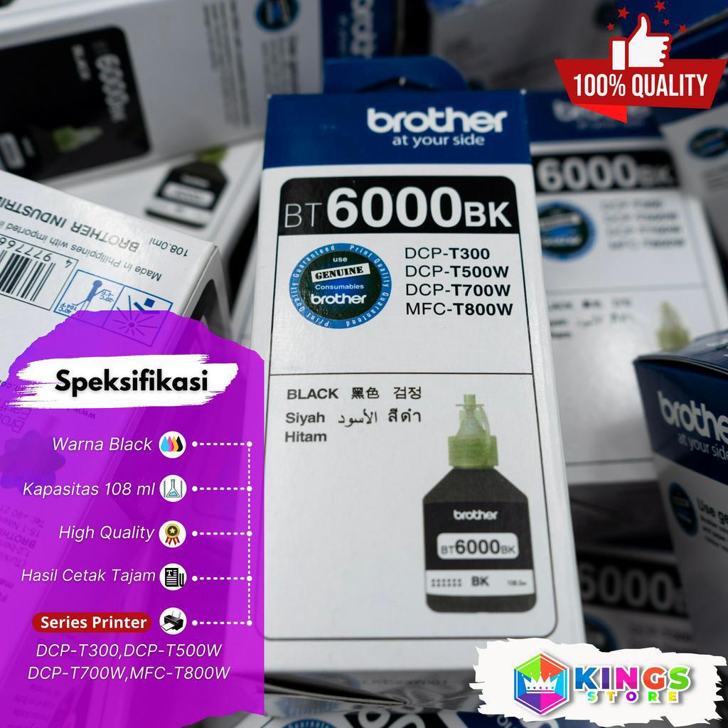 Jual Tinta Brother BT6000BK PREMIUM For Printer Series DCP-T300 DCP ...