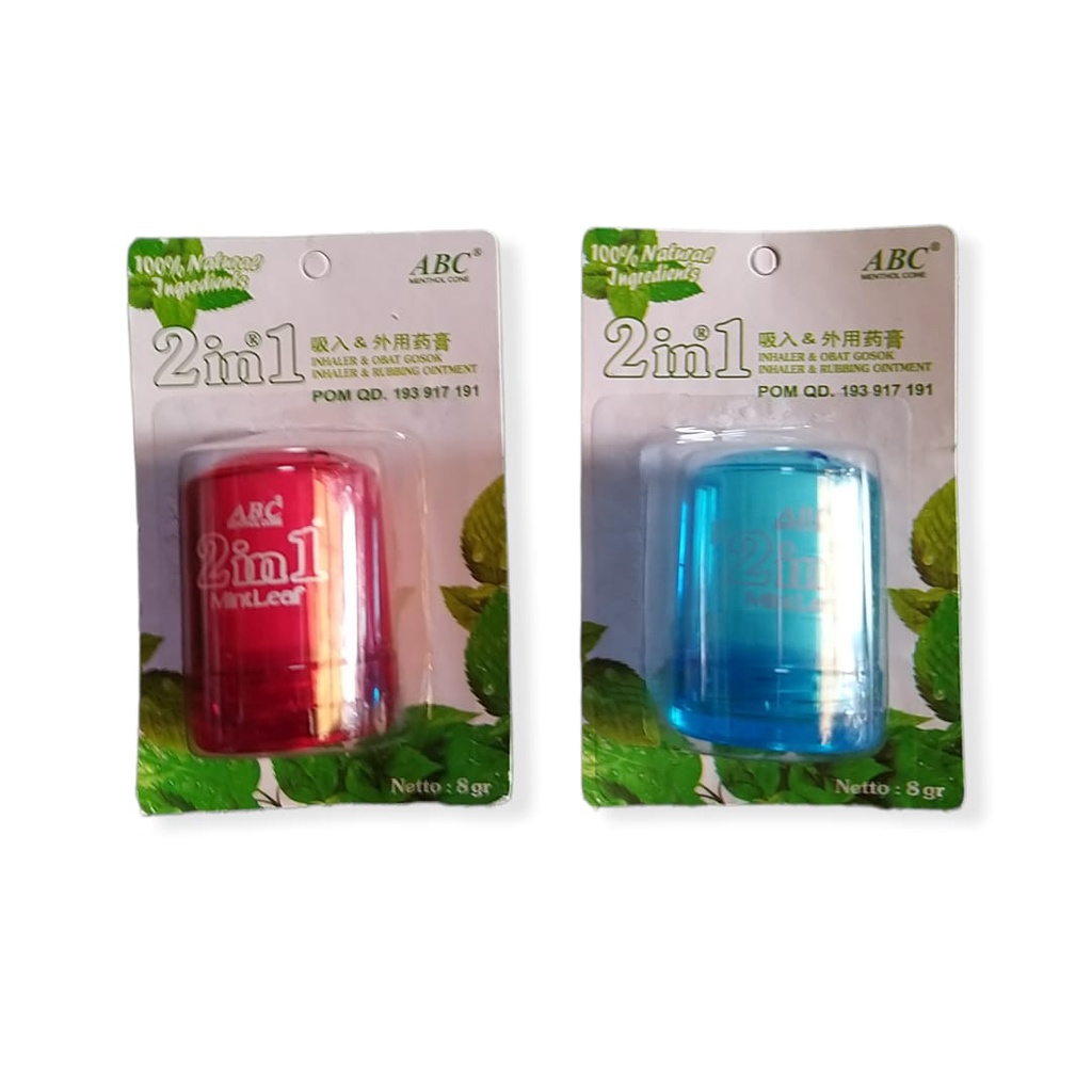 Jual MintLeaf Menthol ABC 2 in 1 8 Gram INHALER DAN OBAT GOSOK Menthol ...