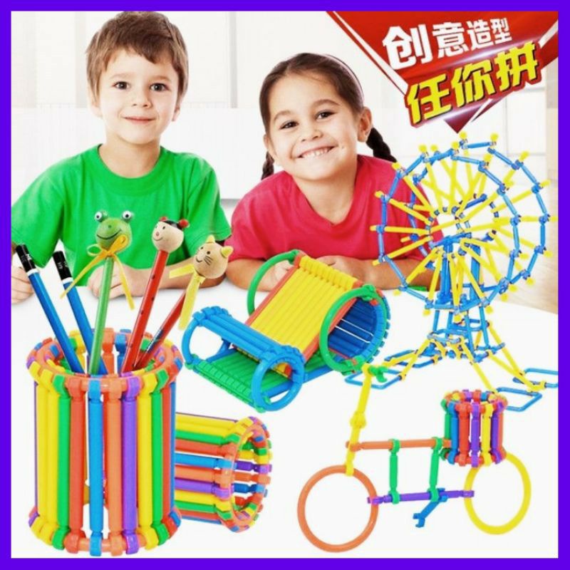 Jual Mainan Edukasi Puzzle Stick Lego Stick DIY Smart Stick Building ...