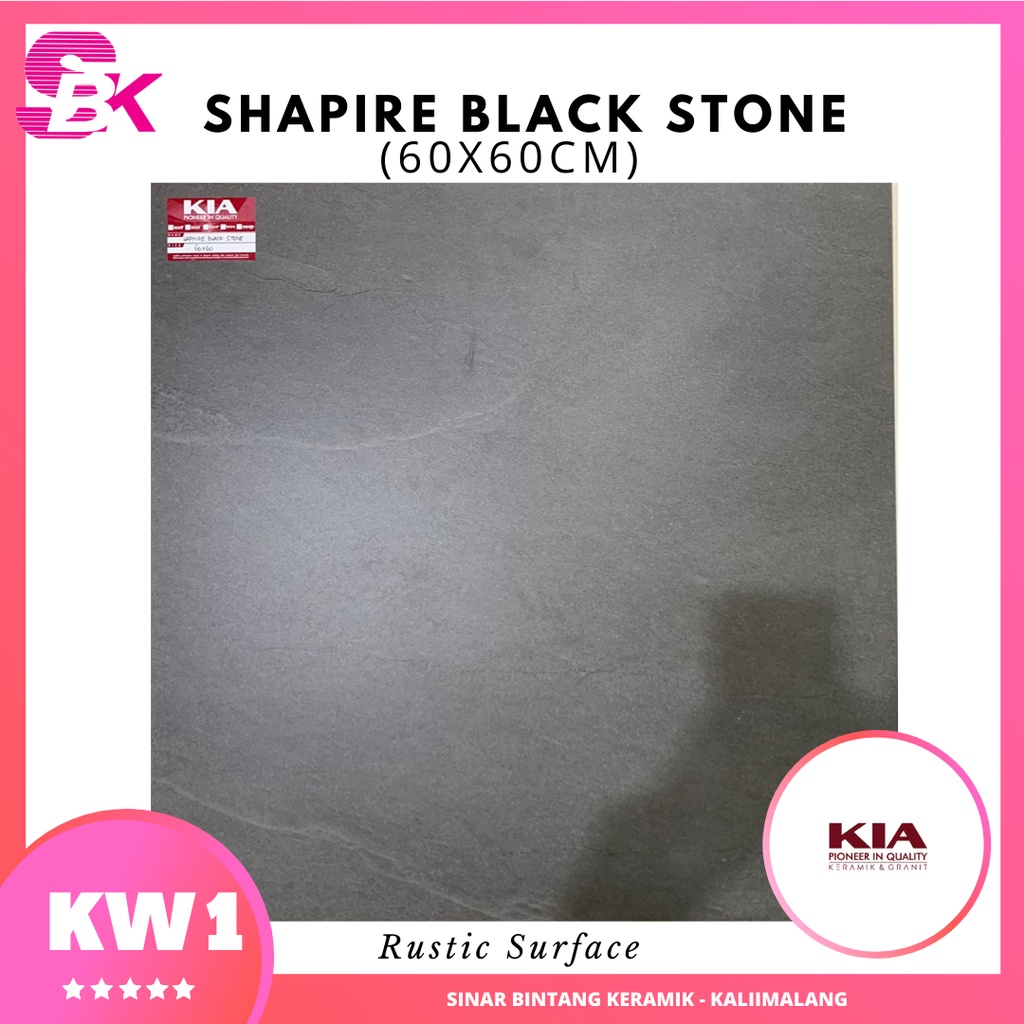 Jual Granit 60x60 Sapphire Black Stone KIA | Shopee Indonesia