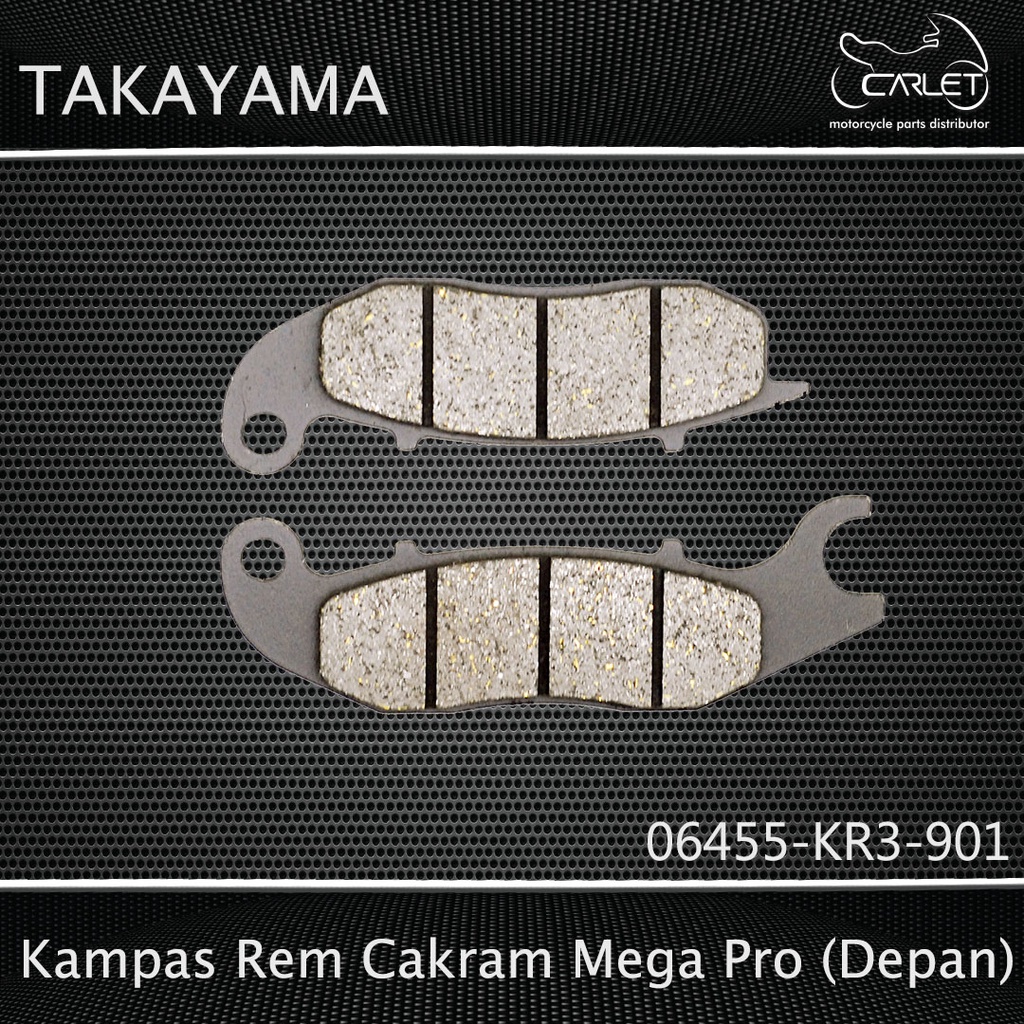 Jual Takayama Disc Pad Plat / Kampas Rem Cakram Supra X 125 / Mega Pro ...
