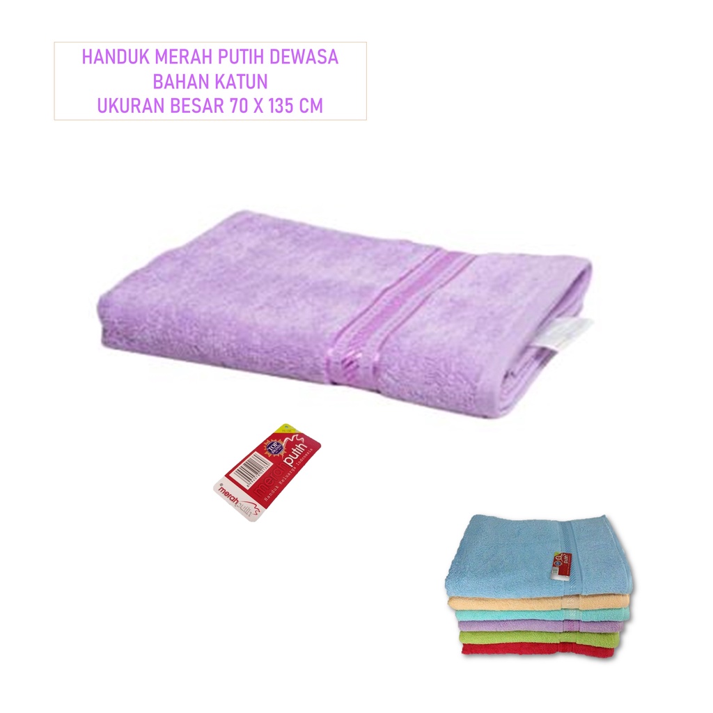 Jual Handuk Anduk Katun Dewasa Merk Merah Putih Dan Handuk Dewasa Merk ...