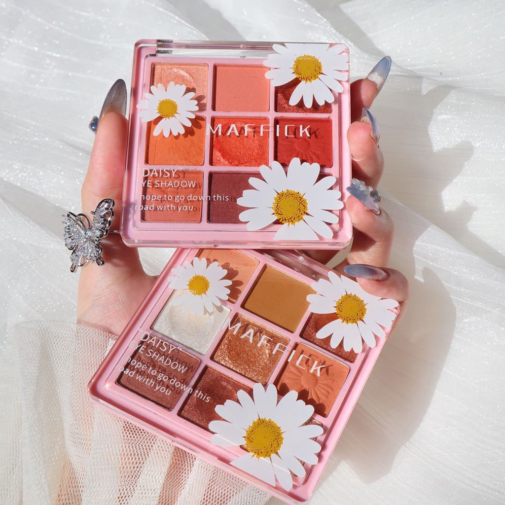 Jual MAFFICK Kecil Daisy Eyeshadow Tray 9 Warna Eyeshadow Palette Matte ...