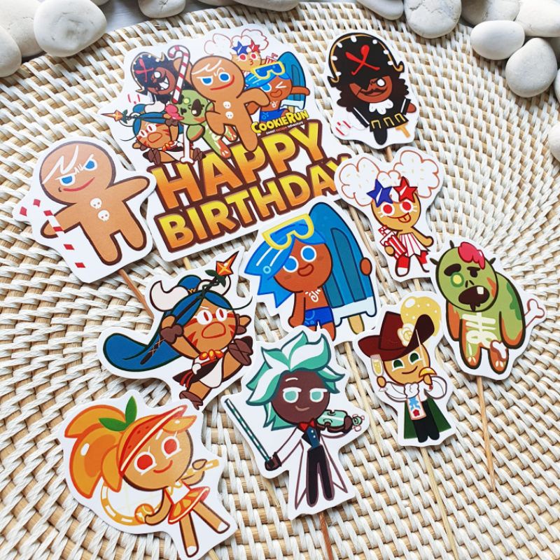 Jual Cookie Run Birthday Cake Topper Cupcake Pudding Tumpeng Hampers ...