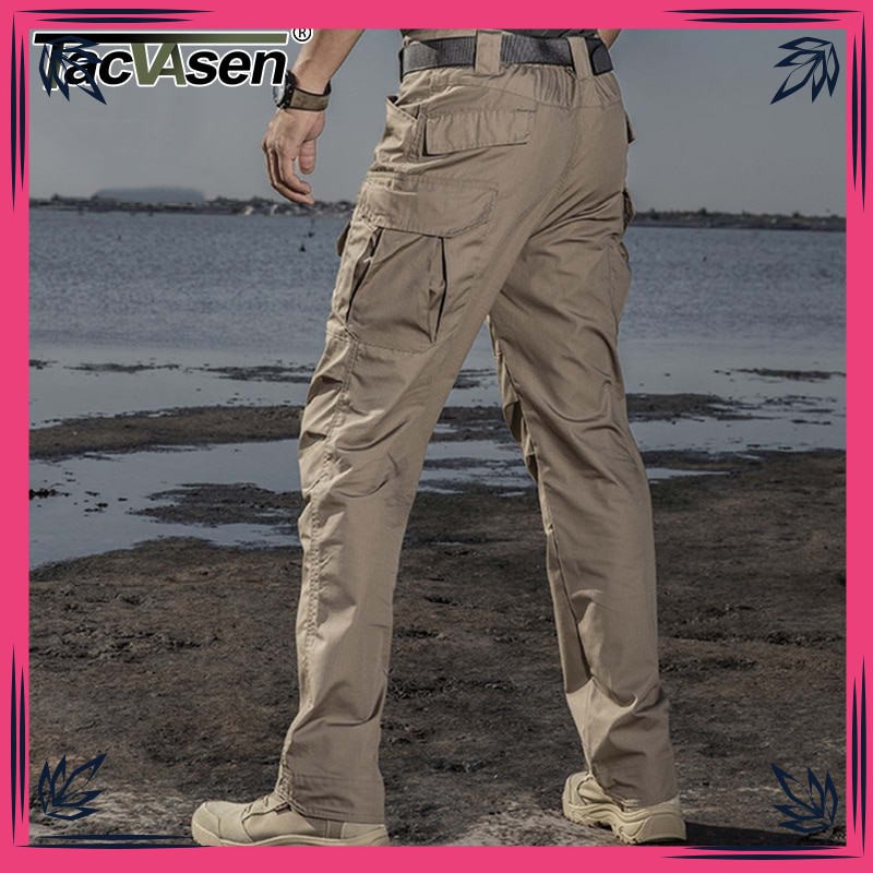 Jual Celana Pria Cargo Panjang TACVASEN Tactical Pants Men Cotton Straight Multi-pocket Work ...