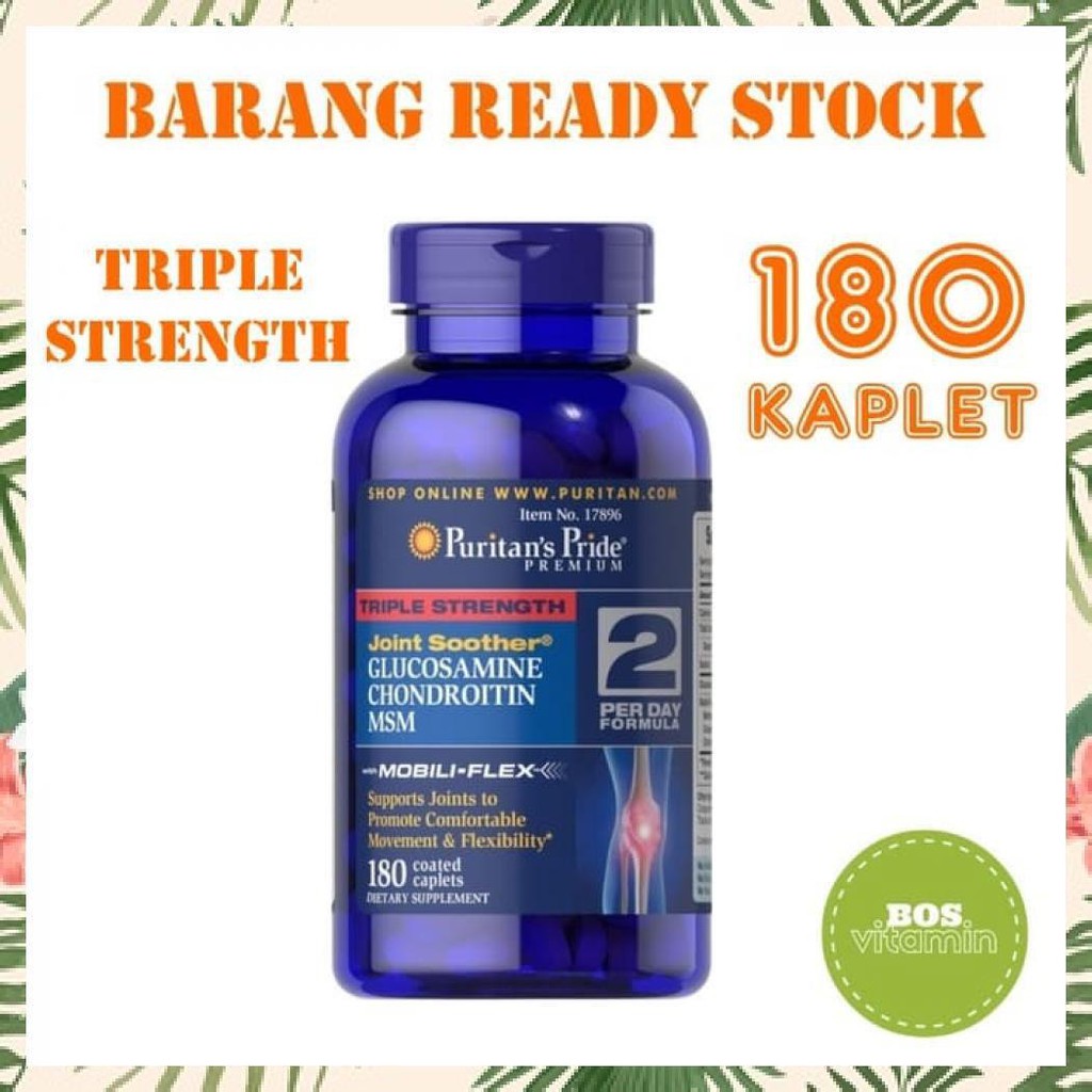 Jual PURITAN'S PRIDE TRIPLE STRENGTH GLUCOSAMINE CHONDROITIN MSM 180 ...