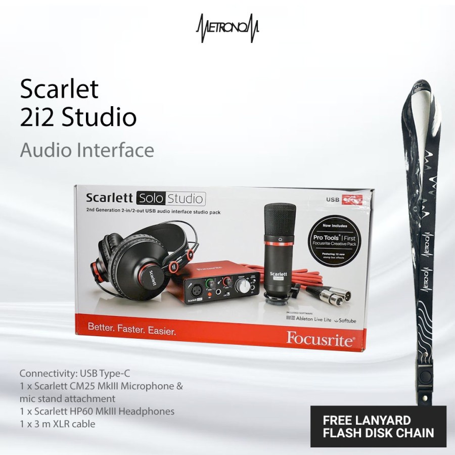Jual Soundcard Focusrite Scarlett 2i2 Studio 3rd Gen Audio Interface ...