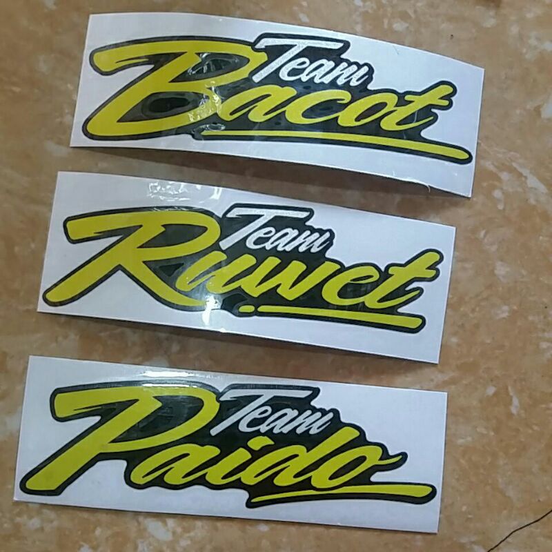Jual Sticker Team Bacot , Team Ruwet , Team Paido | Shopee Indonesia