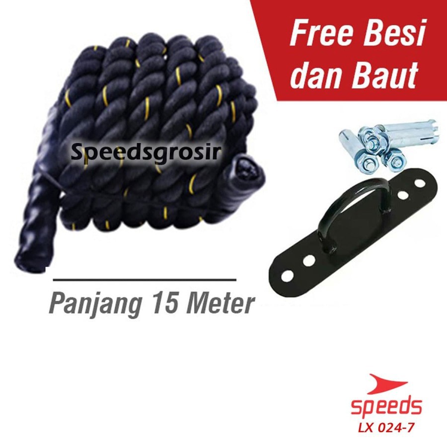 Jual BATTLE ROPE 15 METER SPEEDS | TALI FITNESS BATTLING ROPES GYM 024 ...
