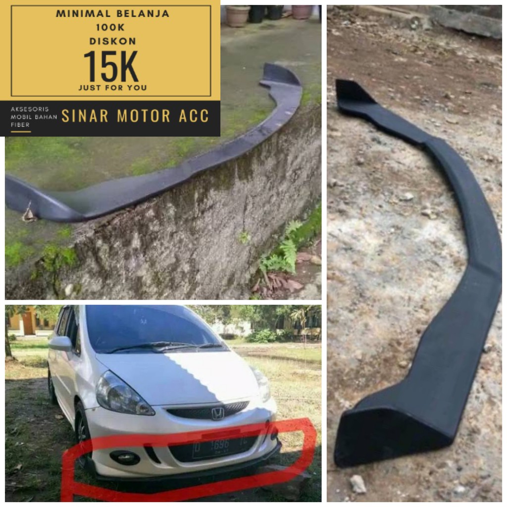 Jual Lips Winglet Sayap Bumper Bemper Honda Jazz GD3 vtec/idsi Murah ...