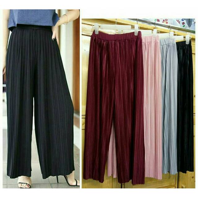 Jual Basic pleated kulot | Shopee Indonesia