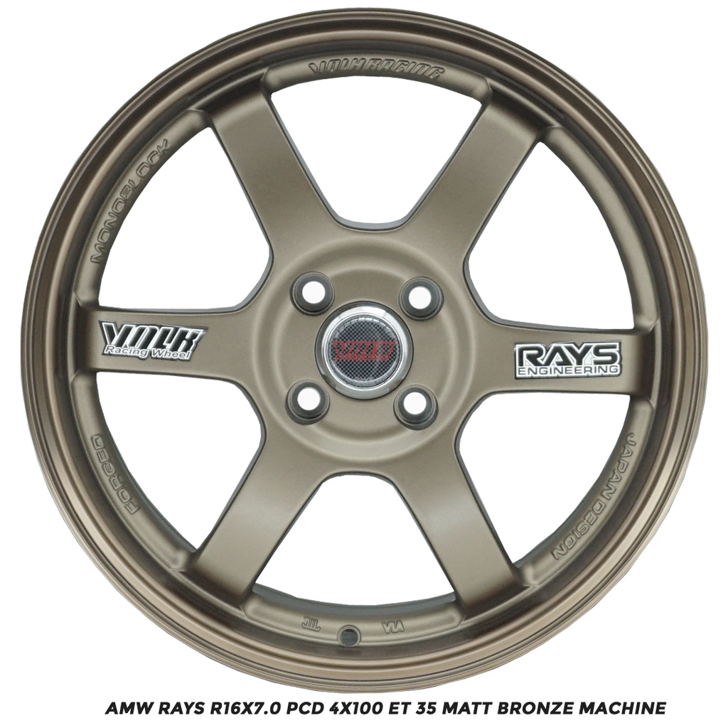 Jual Velg Volk Rays TE37 Ring 16x7.0 Pcd 4x100 ET 35 Matt Bronze ...