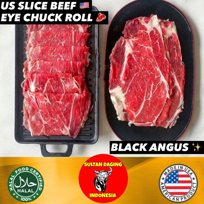 Jual CHUCK EYE ROLL SLICE BEEF BLACK ANGUS 1 KG IMPORT DARI USA/CHUCK ...