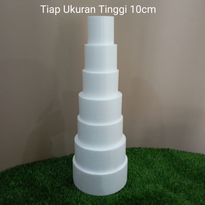 Jual Dummy Cake Styrofoam Gabus Putih untuk Tower Snack Kue atau Art ...