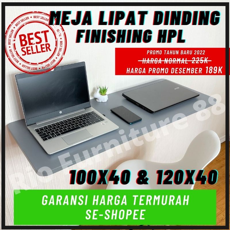 Jual Meja Lipat Dinding / Meja Kerja Lipat / Meja Laptop Portable/ Meja ...