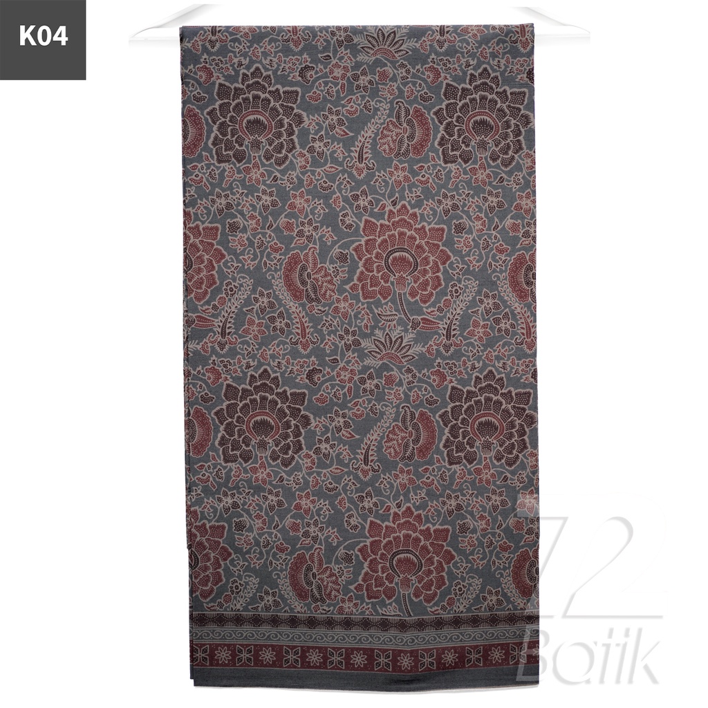 Jual KAIN BATIK PREMIUM Bahan Katun Motif Kembang Puspo Sari Warna Abu ...