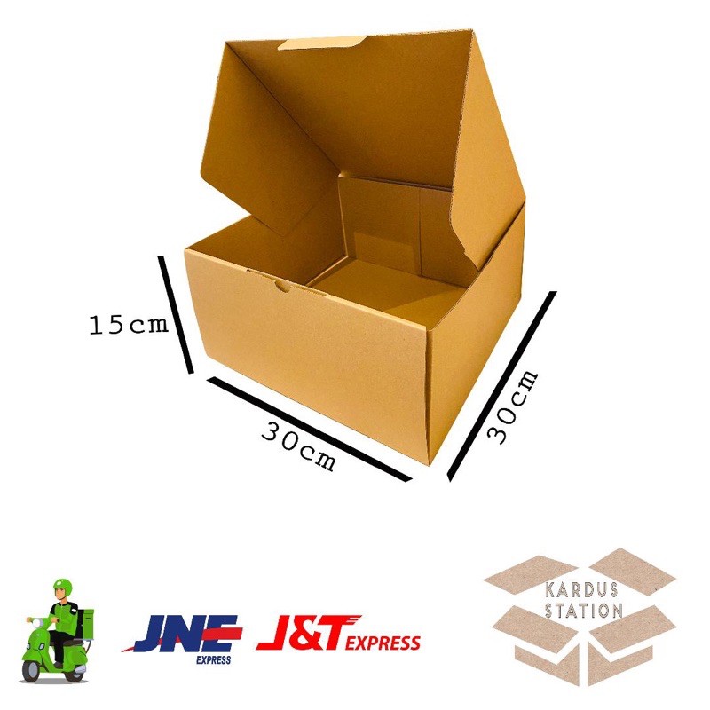 Jual kardus DIE CUT polos ukuran 30x30x15 cm BARU | Shopee Indonesia