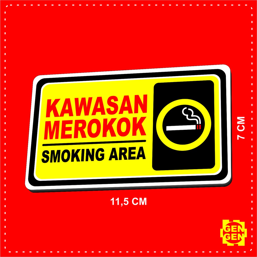 Jual KAWASAN MEROKOK - SMOKING AREA - KARET 2MM | Shopee Indonesia