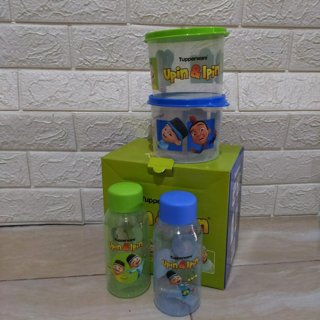 Jual Tupperware upin ipin snack set warna hijau dan biru | Shopee Indonesia