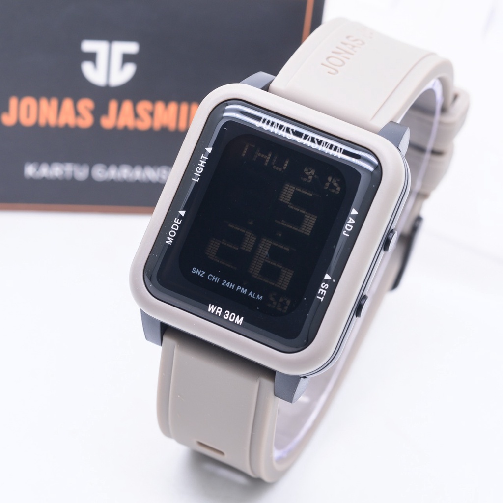 Jual (COD) JAM TANGAN WANITA DIGITAL JONAS JASMIN TALI RUBBER/KARET ...