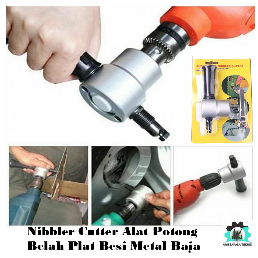 Jual Nibbler Cutter Alat Potong Belah Plat Besi Metal Baja Pakai Mesin Bor Double Head Sheet ...