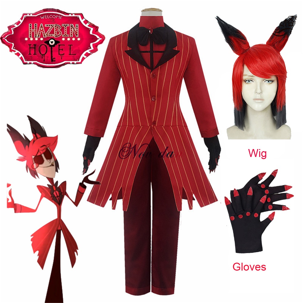 Jual Preorder Hazbin Cosplay Hotel Alastor Uniform Cosplay Costume Men Women Halloween Costume