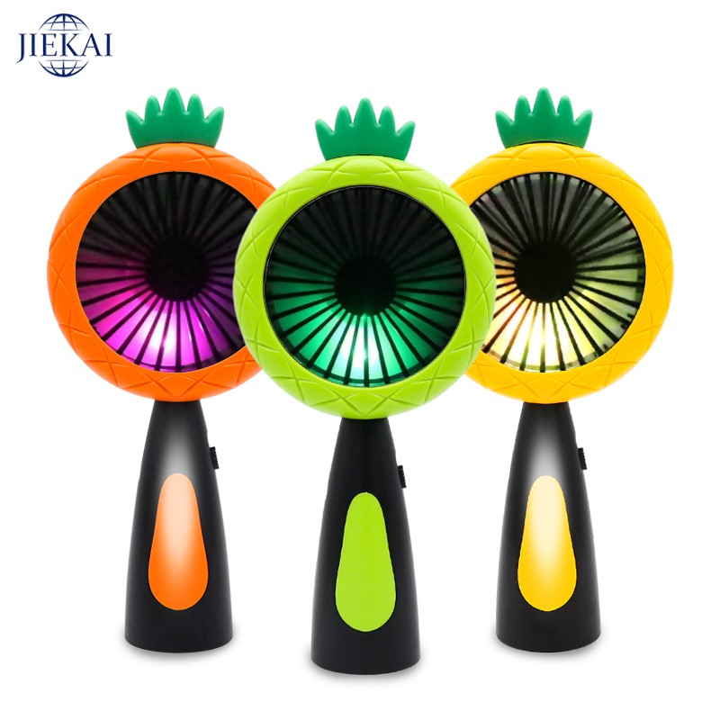 Jual Jiekai Kipas mini Led karakter buah terbaru / mini fan portable ...