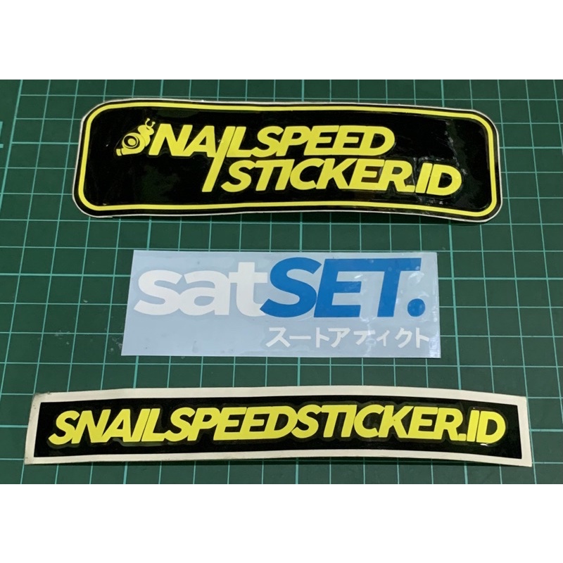 Jual cutting sticker sat set satset 9x3 cm | Shopee Indonesia