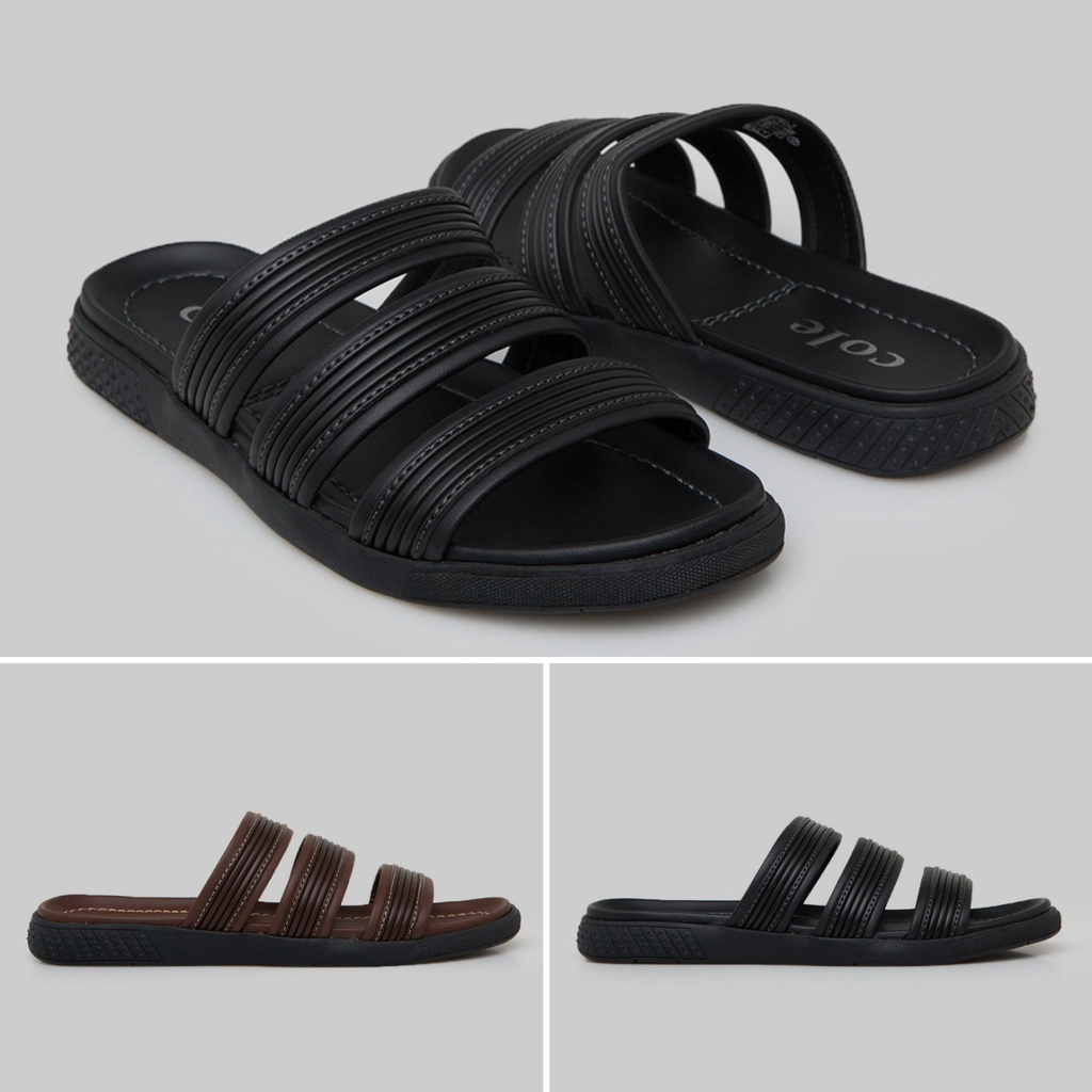 Jual Cole Slipper Triple Strap Sandals Men Original | Shopee Indonesia