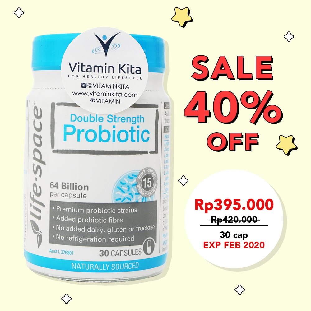 Jual Life Space Double Strength Probiotic 64 Billion (30 Caps ...