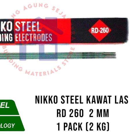 Jual KAWAT LAS LISTRIK 2MM ELEKTRODA NIKKO STEEL RD 260 1 PACK (2KG) | Shopee Indonesia