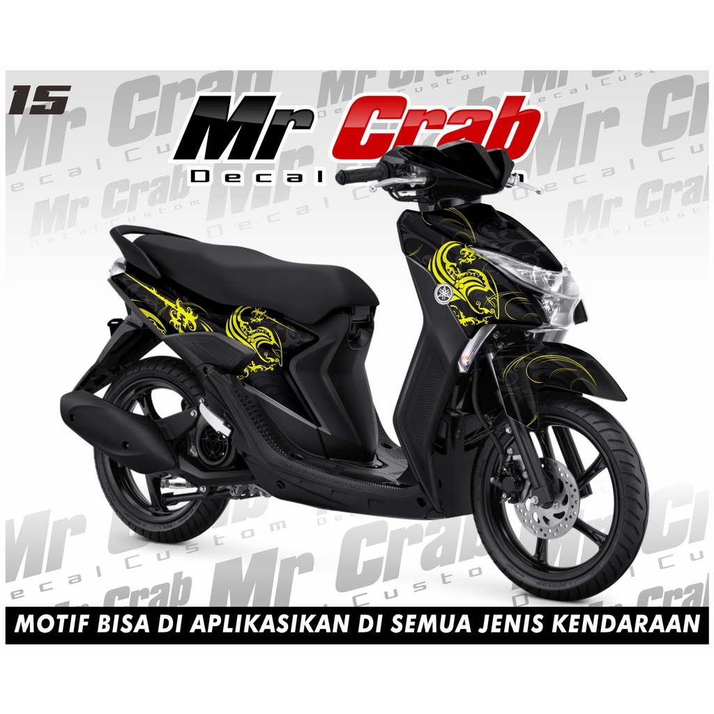 Jual Decal Sticker Mio Gear Full Body Striping Full Body Mio Gear Desain Batik 15 | Shopee Indonesia