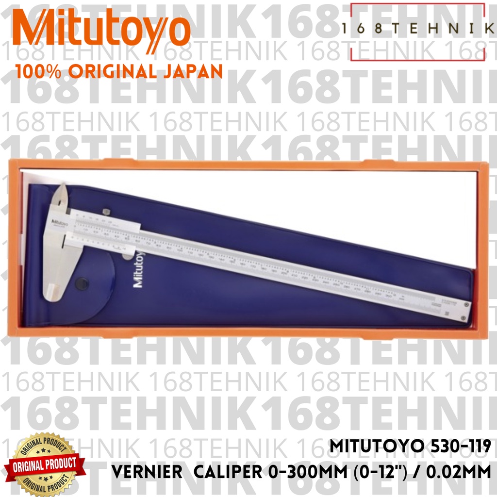 Jual Mitutoyo 530-119 VERNIER CALIPER 12" INCH 300 MM / 0.02 MM JANGKA SORONG 300 MM | Shopee ...