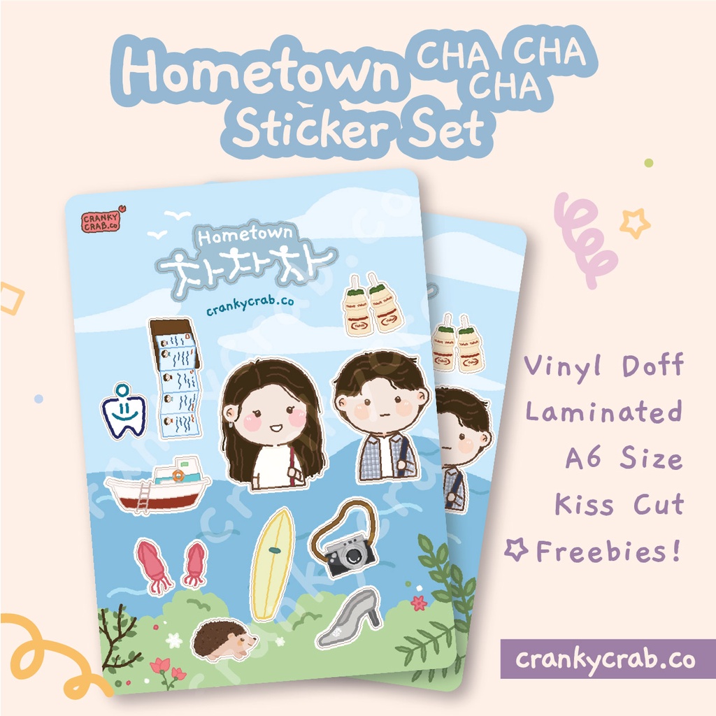 Jual Hometown Cha Cha Cha Sticker Sheet | crankycrab.co - Kdrama ...