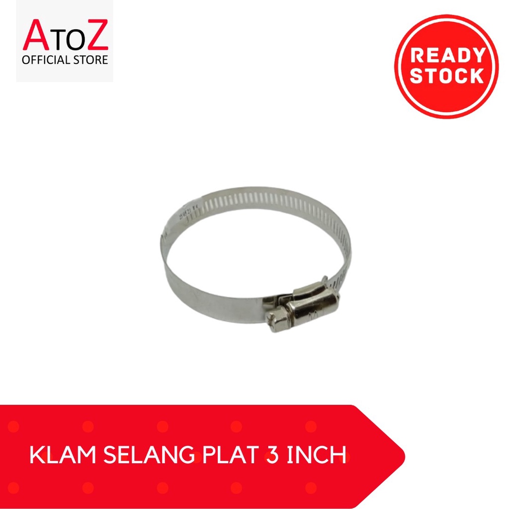 Jual KLAM SELANG PLAT 3 INCH - CLAMP SELANG - STAINLESS SELANG PE HOSE ...