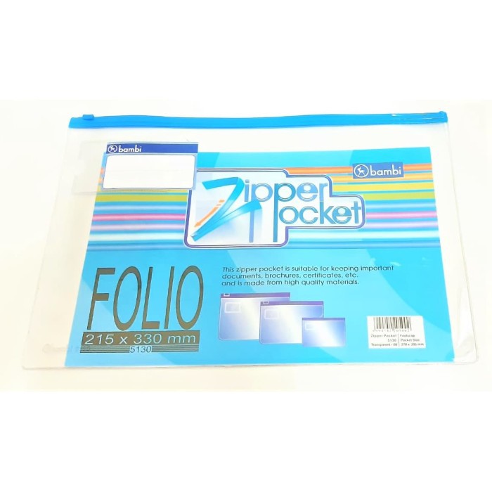 Jual Bambi Map Plastik Zipper pocket A5 A4 F4 + | Shopee Indonesia