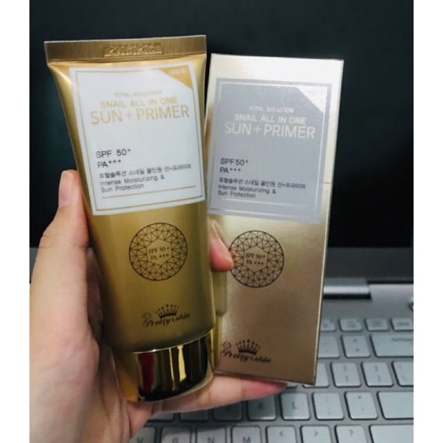 Jual (New) Pretty skin sun + primer ( sunscreen sekaligus primer ...